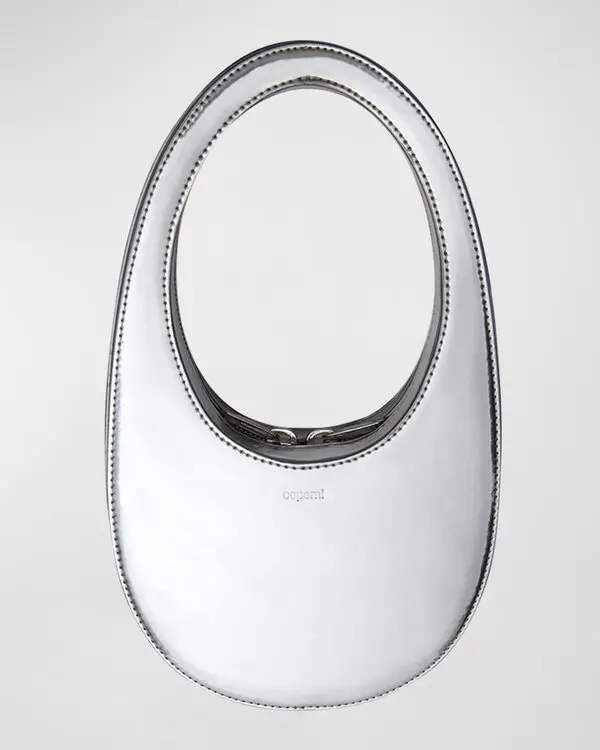 Coperni Swipe Mini Metallic Top-handle Bag - Silver | Editorialist