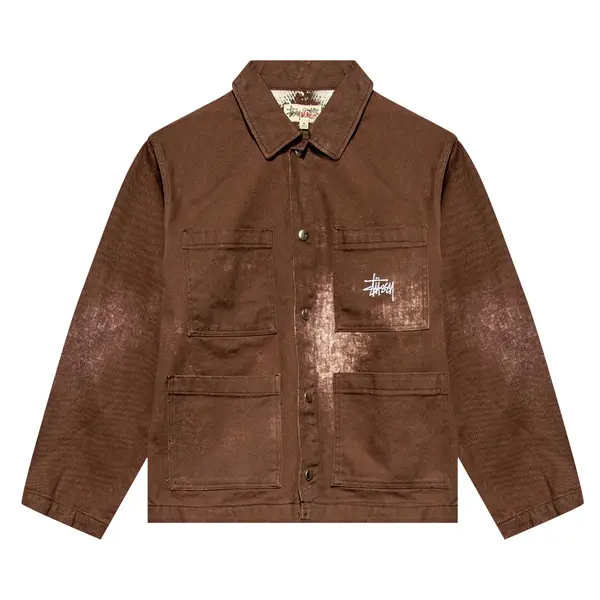 StÜssy Spotted Bleach Chore Jacket - Brown