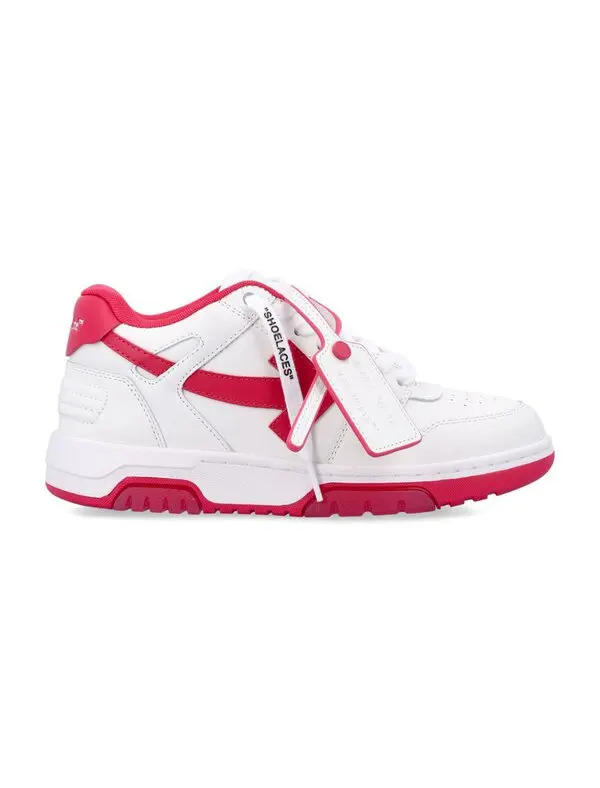 Off-White Out Of Office Leather Sneakers - White Fuchsia