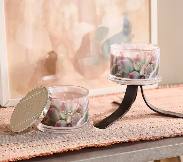 HOMEWORX BY SLATKIN + CO. S/2 18oz Hinoki Woods Candles