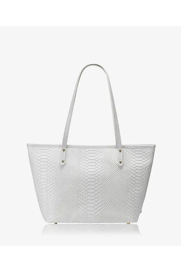 Gigi New York Zip Taylor Embossed Tote - Natural