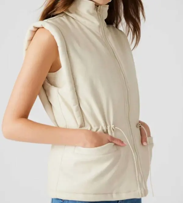 Buy Steve Madden Celestina Faux Leather Vest In Bone - Beige At 38% Off ...