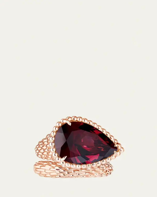 Boucheron 18k Serpent Bohème Garnet Ring