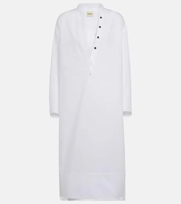 Khaite Brom Cotton Midi Dress