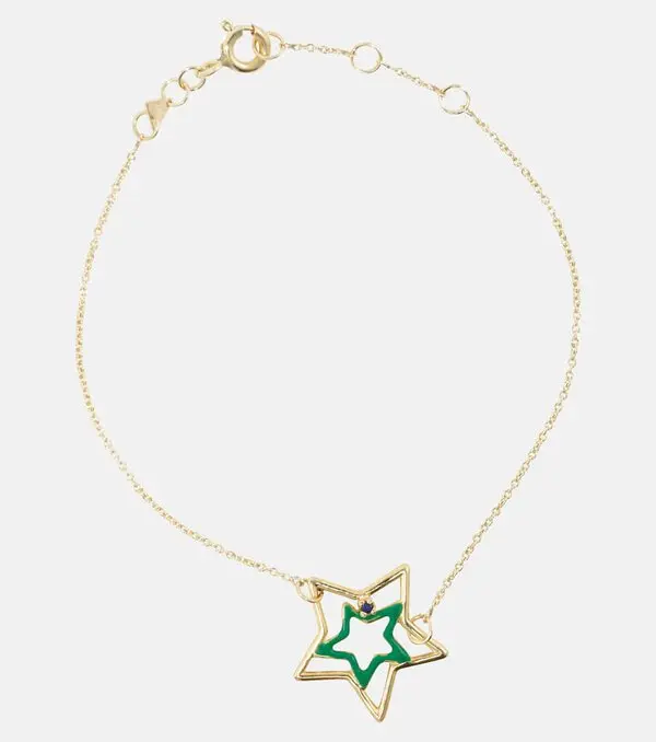 ALIITA Estrella 9kt Yellow Gold Bracelet With Enamel And Sapphire