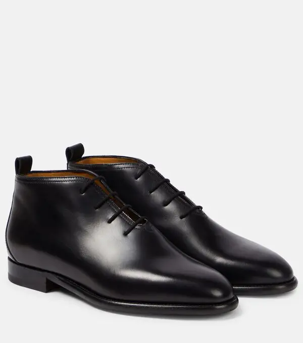 THE ROW Grant Leather Lace-up Boots