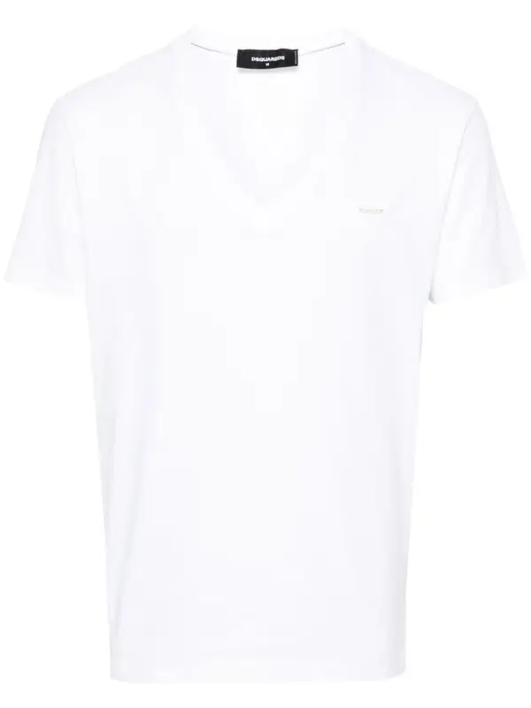 Dsquared2 Logo-plaque Cotton T-shirt - White