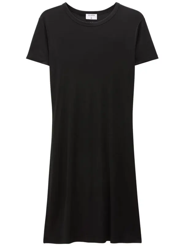Filippa K Jersey T-Shirt Mini Dress Black Editorialist