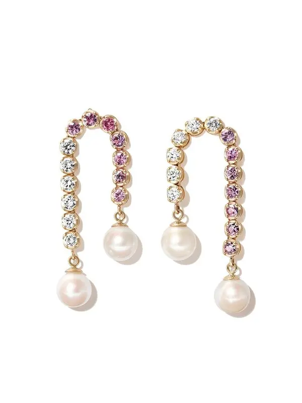 Mateo 14kt Yellow Multi-stone Earring