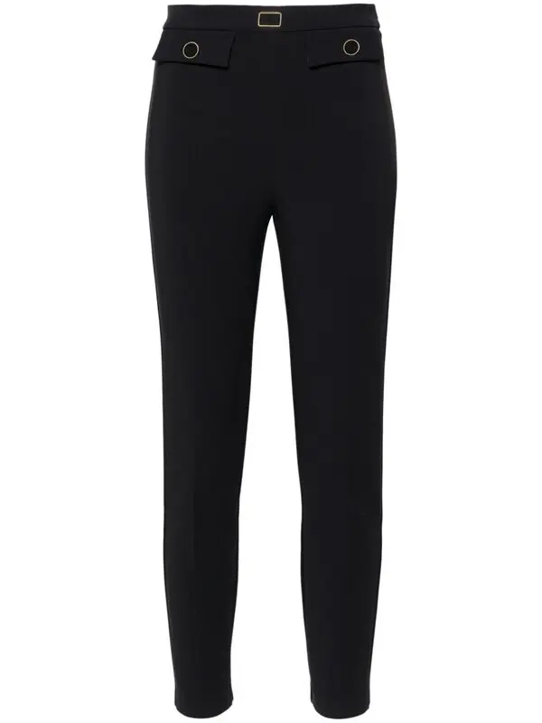 Elisabetta Franchi Logo-plaque Slim-fit Trousers
