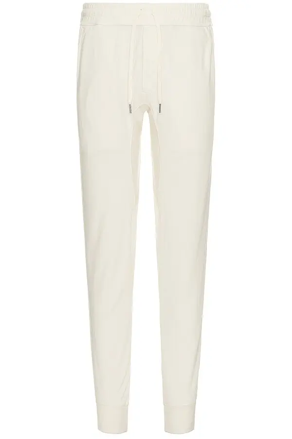 TOM FORD Lightweight Lounge Sweatpant In Cream - Ivory