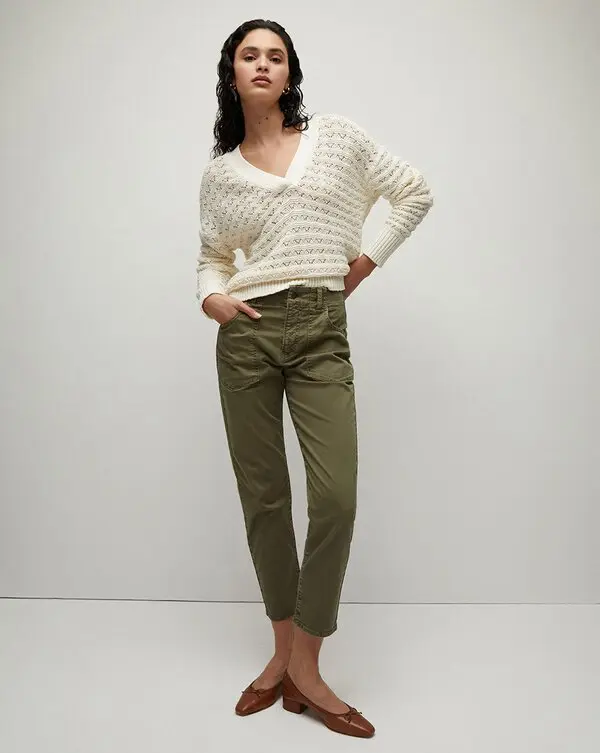 Veronica Beard Arya Straight-leg Pant - Army