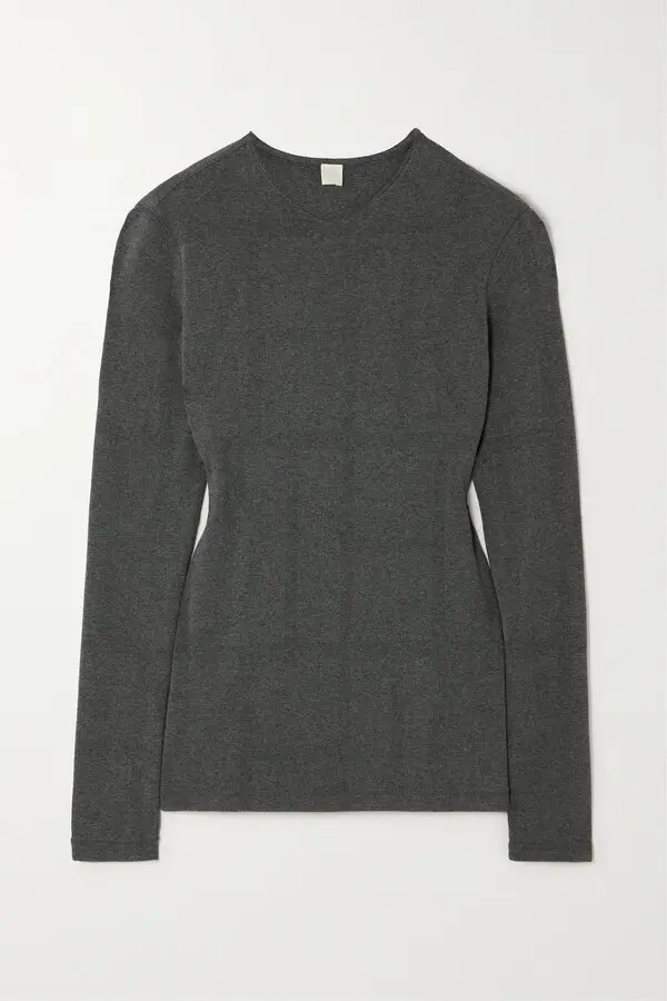TOTÊME Jacquard-knit Top - Gray