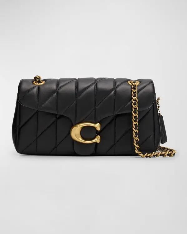 Coach Tabby 26 Quilted Shoulder Bag - Gold/black