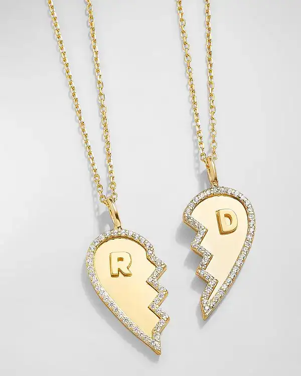 Baublebar 18k -plated Heart Best Friend Necklaces, Set Of 2 - Gold ...