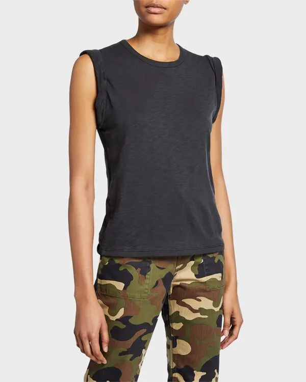 Veronica Beard Dree Muscle Tee - Gray