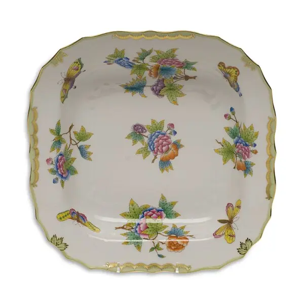 HEREND Square Porcelain Salad Bowl