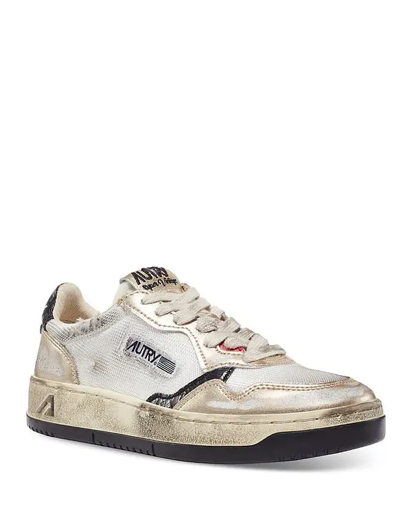 AUTRY Super Vintage Low Top Sneakers - White/gold