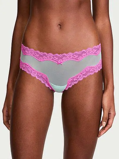 Victoria's Secret Tease Lace Cheeky Panty - Green