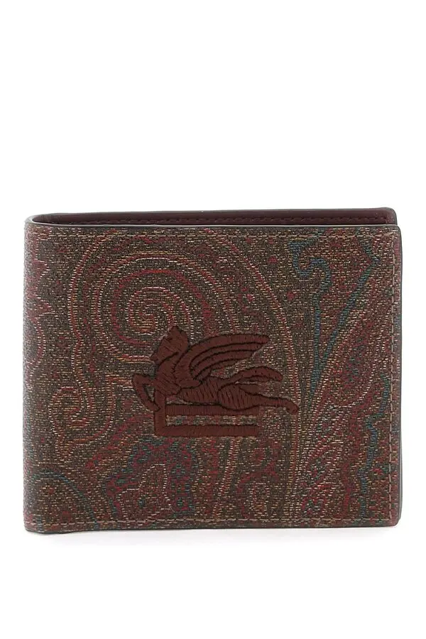 Buy Etro Paisley Bifold Wallet With Pegaso Logo - Brown At 29% Off ...