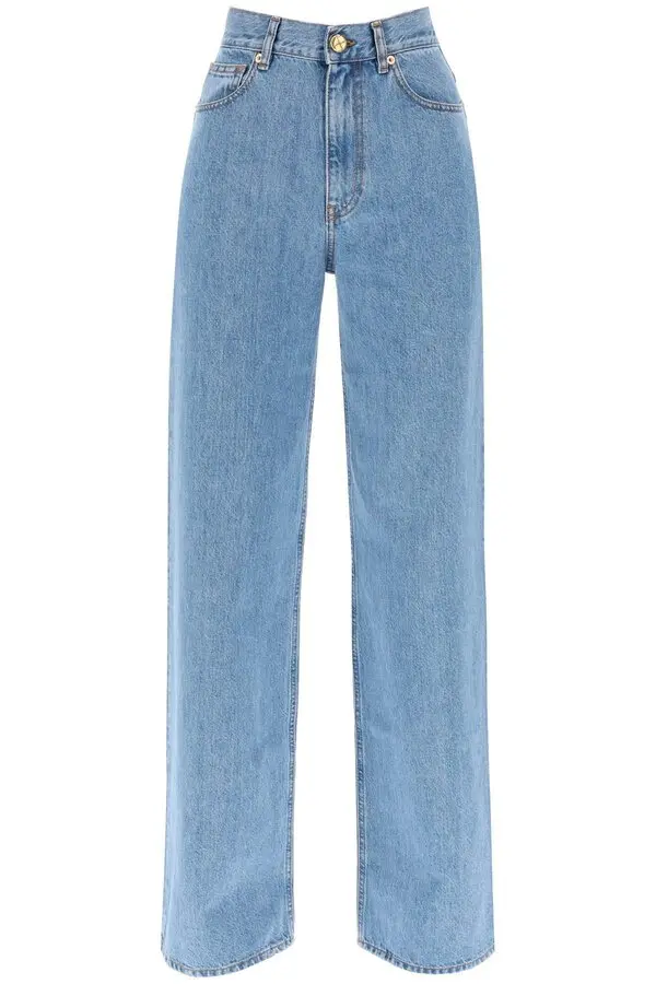 BLAZÉ MILANO Java Nariida Maya Wide Leg Jeans - Light Blue | Editorialist