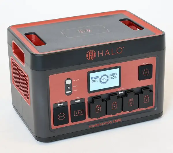 HALO 1600wh Power Station W/ 11 Outlets & Wireless Charge