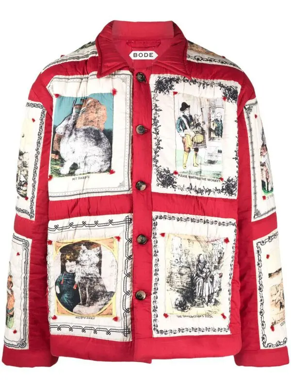 Buy BODE Quilted Cotton Jacket - Red At 33% Off | Editorialist
