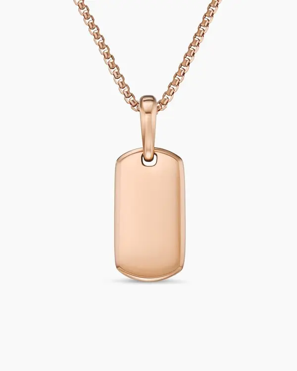 David Yurman Chevron Tag - 18k Rose Gold
