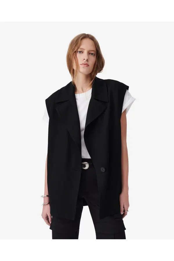 IRO PARIS Karine Sleeveless Suit Jacket - Black | Editorialist