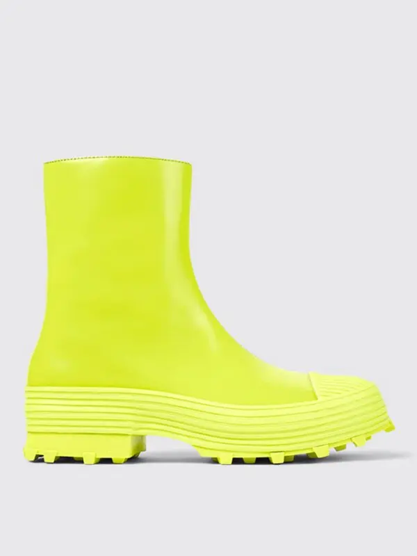 Camper Flat Ankle Boots - Green