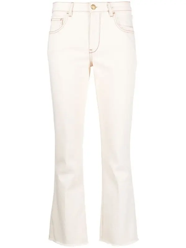 FAY Mid-rise Cropped Flare Jeans