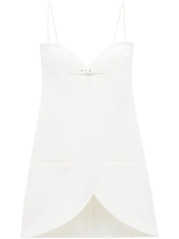 COURREGES Ellipse Crinkled Mini Dress