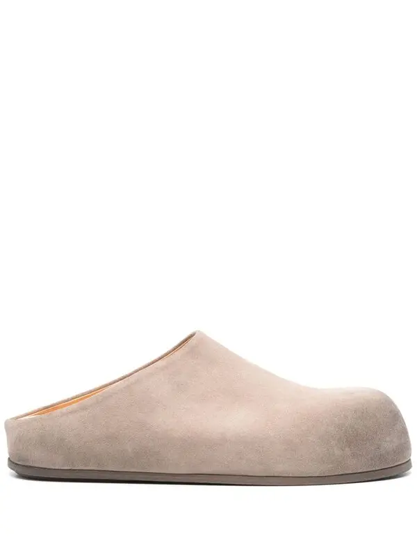 Marsèll Grande Mule Suede Slippers - Neutrals