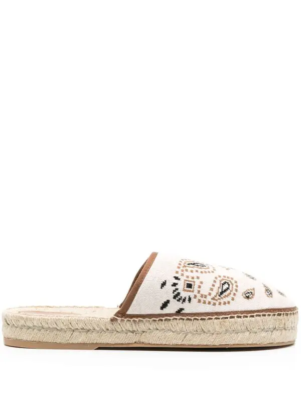 Alanui Bandana-jacquard Espadrilles - Neutrals