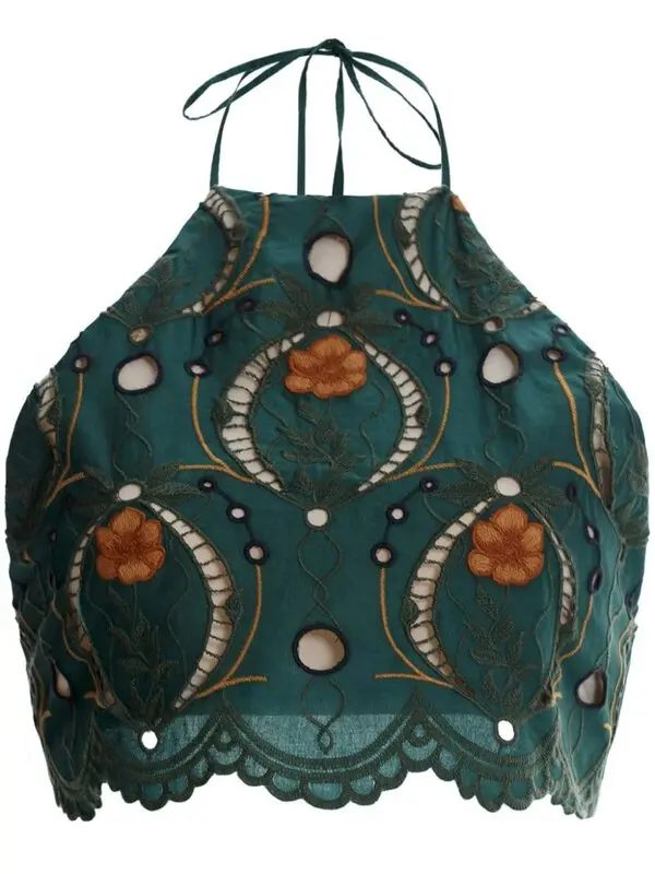 Agua Bendita Carlota Embroidered Top