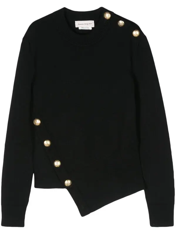 Alexander McQueen Fine-knit Asymmetric Jumper