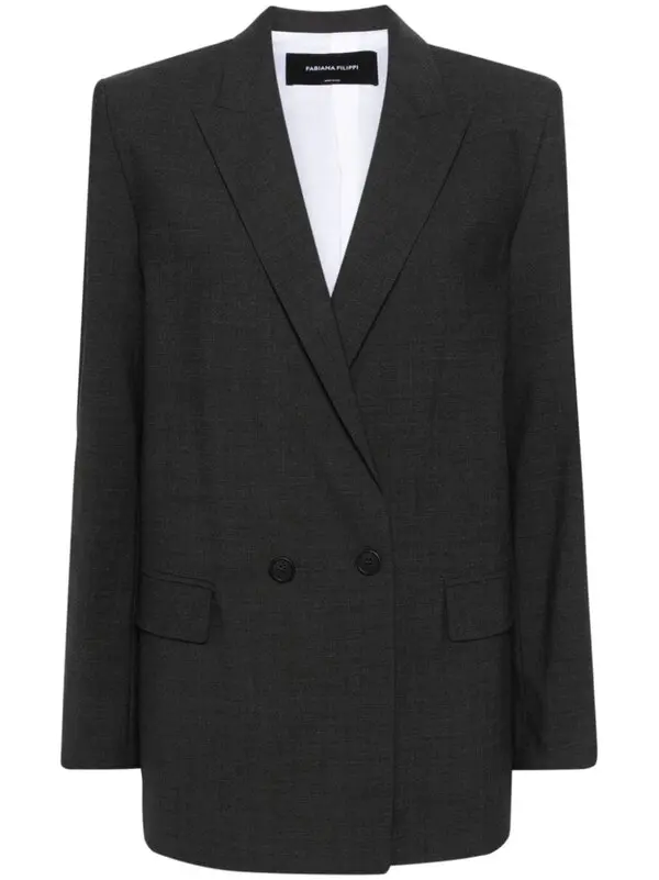 Fabiana Filippi Double-breasted Blazer - Grey