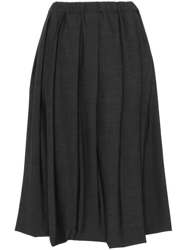 Fabiana Filippi Pleated Midi Skirt - Grey