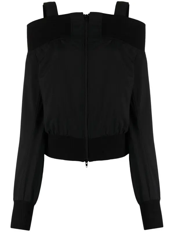 Yohji Yamamoto Off-shoulder Zip-up Jacket