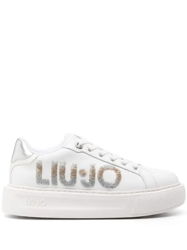Liu Jo Kylie Sequined-logo Sneakers - White