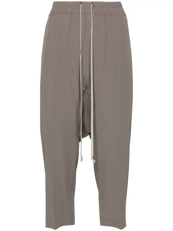Rick Owens Drop-crotch Cropped Trousers - Grey