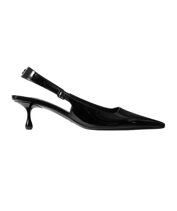 JIMMY CHOO Amel 50 Patent-leather Slingback Pumps - Black