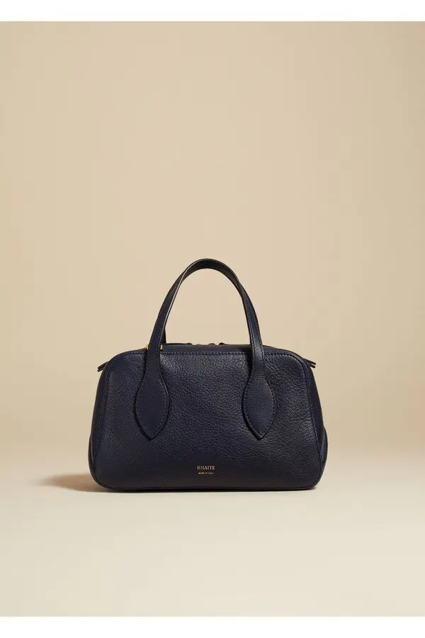 Khaite The Small Maeve Crossbody Bag In Midnight Pebbled Leather - Navy ...