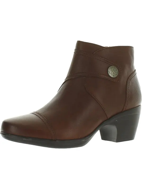 Clarks Emil Leather Block Heel Booties - Multi | Editorialist