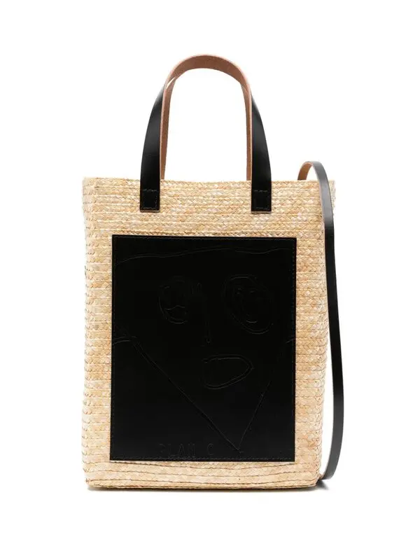 Plan C Pili And Bianca Straw Tote Bag - Neutrals