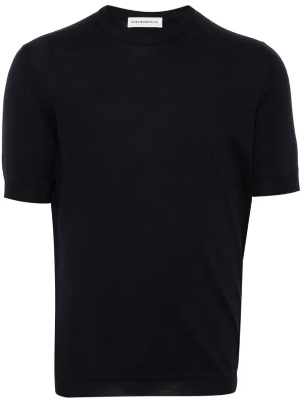 GOES BOTANICAL Fine-knit Merino Wool Top - Blue