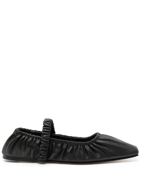 Studio Amelia Zadie Flat Ballerina Shoes - Black
