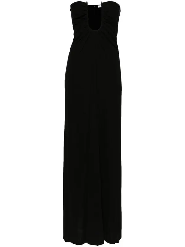 Christopher Esber Arced Palm Strapless Gown - Black