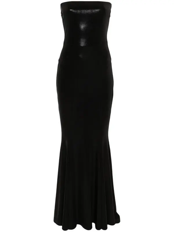 Norma Kamali Strapless Fishtail Maxi Dress In Black - 21% Off | Editorialist