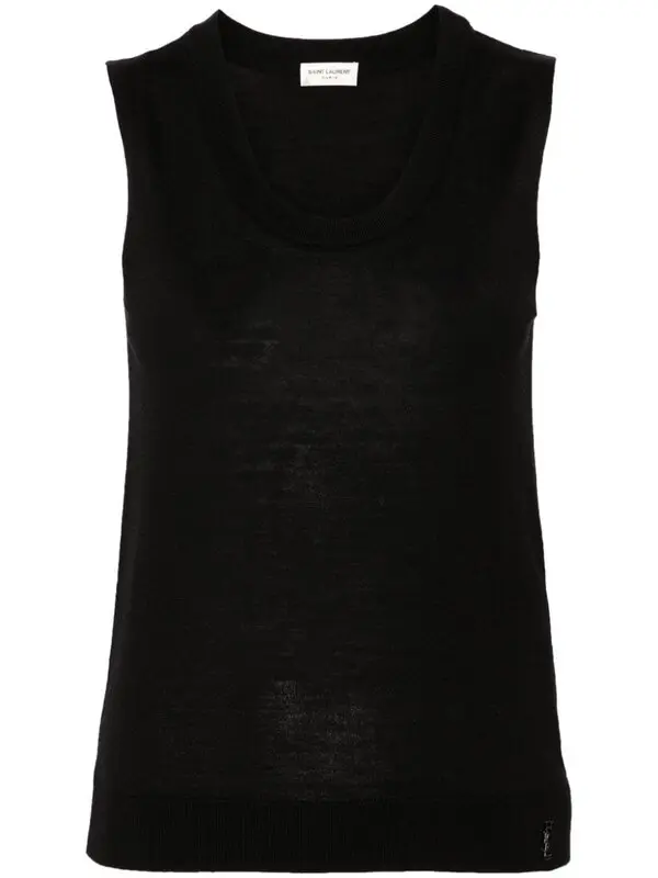 Saint Laurent Cassandre Wool Tank Top
